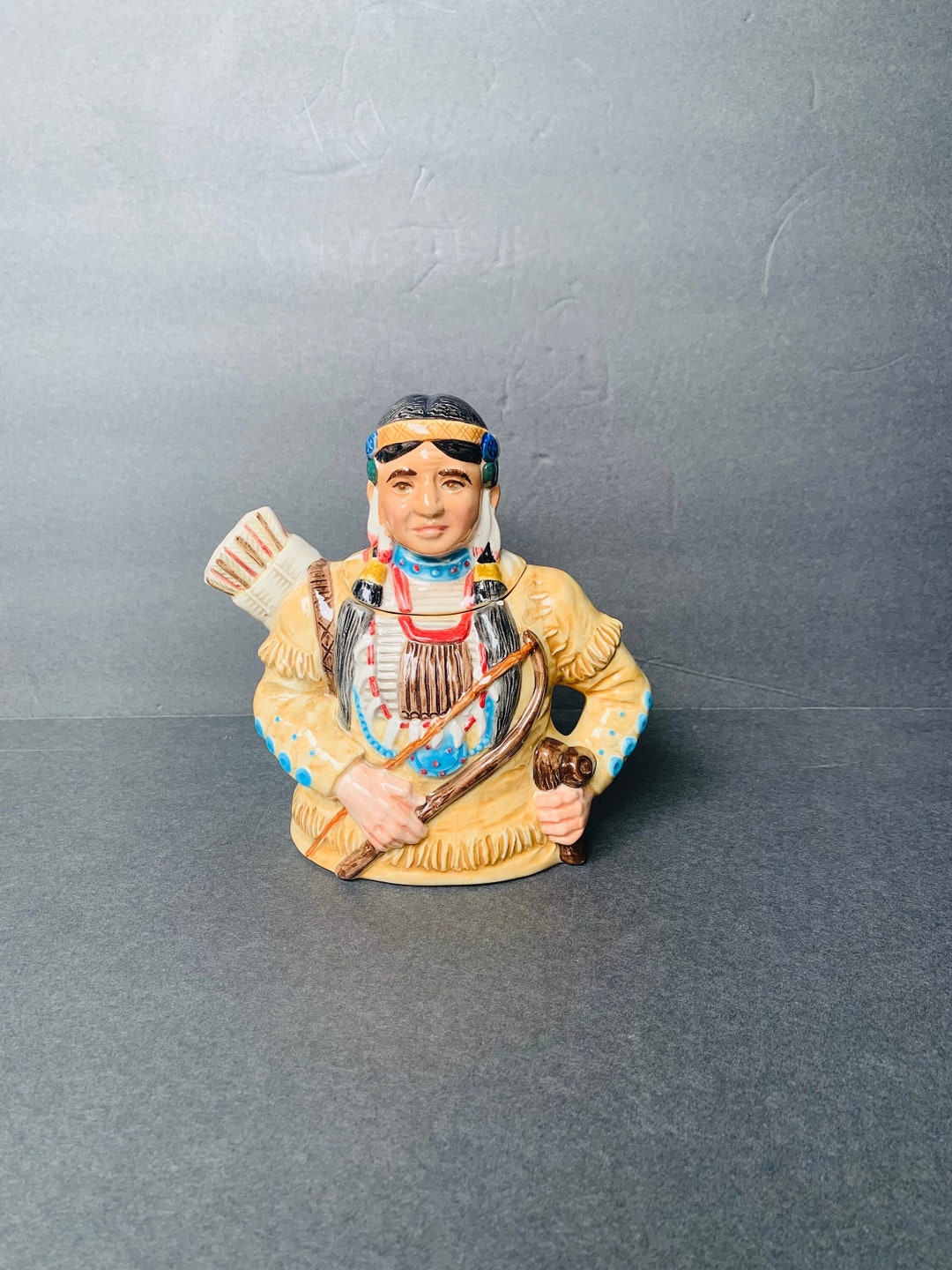 Fitz and Floyd Vintage Teapot Personaliteas Indian Chief Native ...