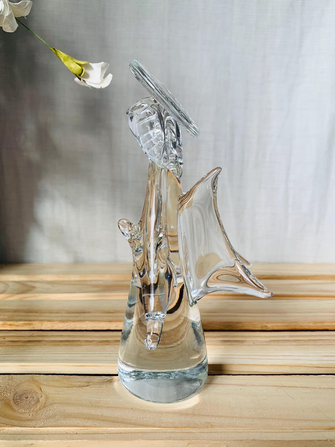 Murano Art Glass Angel 7” With Original Label Made in Italy - Etsy