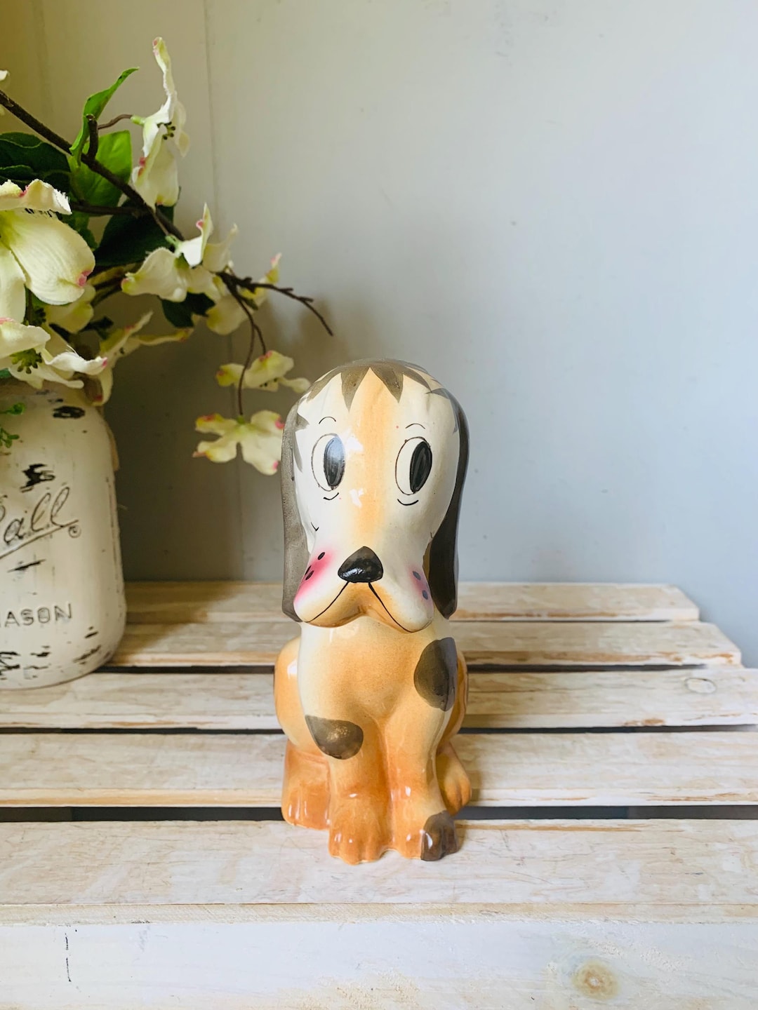Vintage Basset Hound Dog Bank 1970’s Kitschy Derpy Dog Made in Taiwan ...