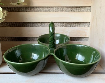 3 Section Candy Dish | Etsy