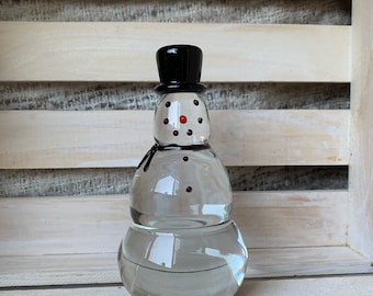 Handblown Glass Snowman | Etsy