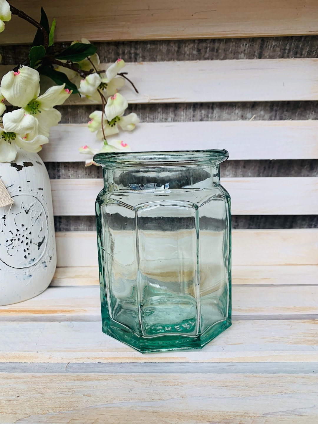 Vintage Ben Rickert Aqua Green Apothecary Jar Wayne NJ - Etsy