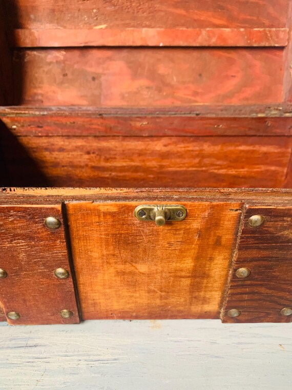 Vintage Treasure Chest Jewelry Box Pirates Chest Rust… - Gem