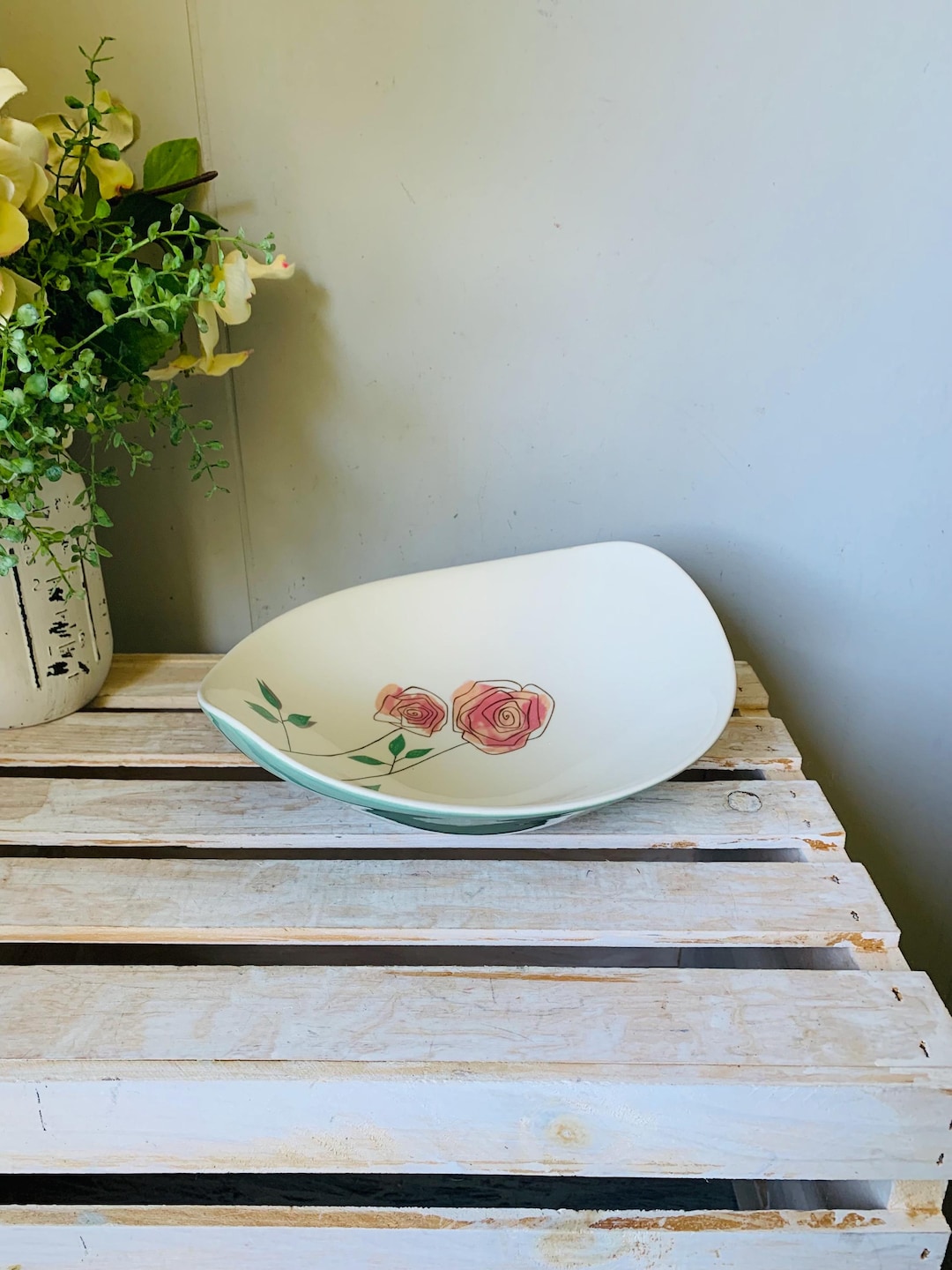 Iroquois Rosemary China Vegetable Bowl: Mid Century Modern Serving Dish ...