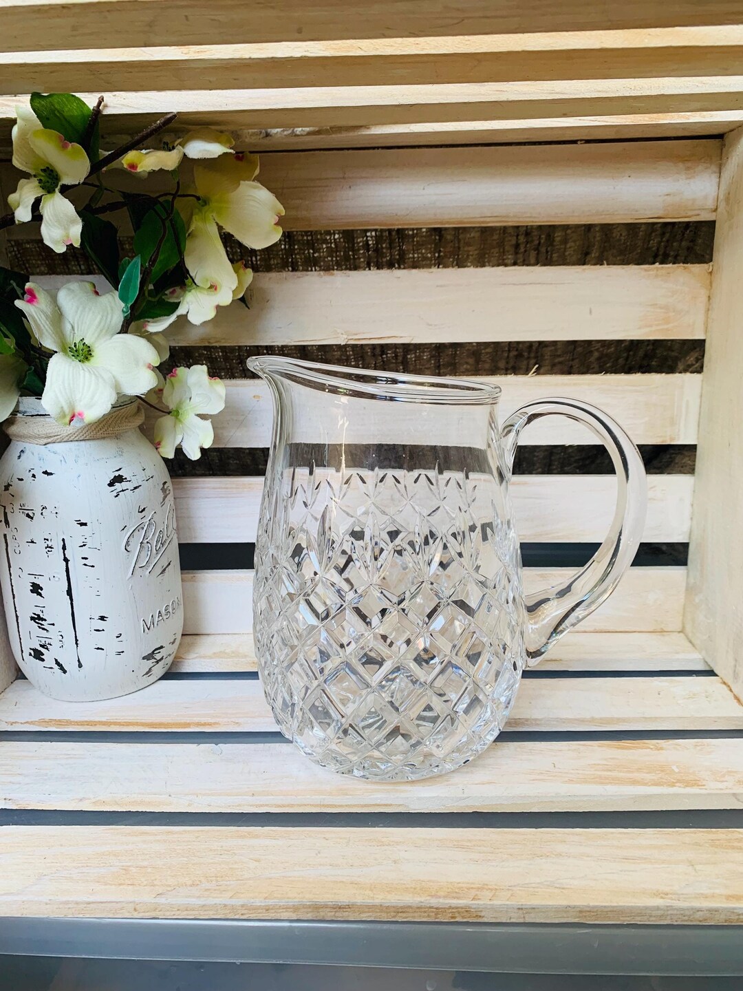 Zwiesel Crystal Pitcher Elegant Cut Glass Water Pitcher - Etsy