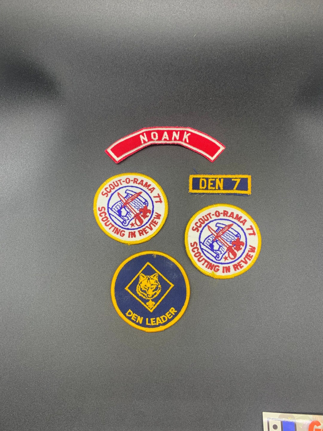 Vintage Boy Scouts Patches 5 Unused Scout O Rama 77 Den Leader Noank CT ...