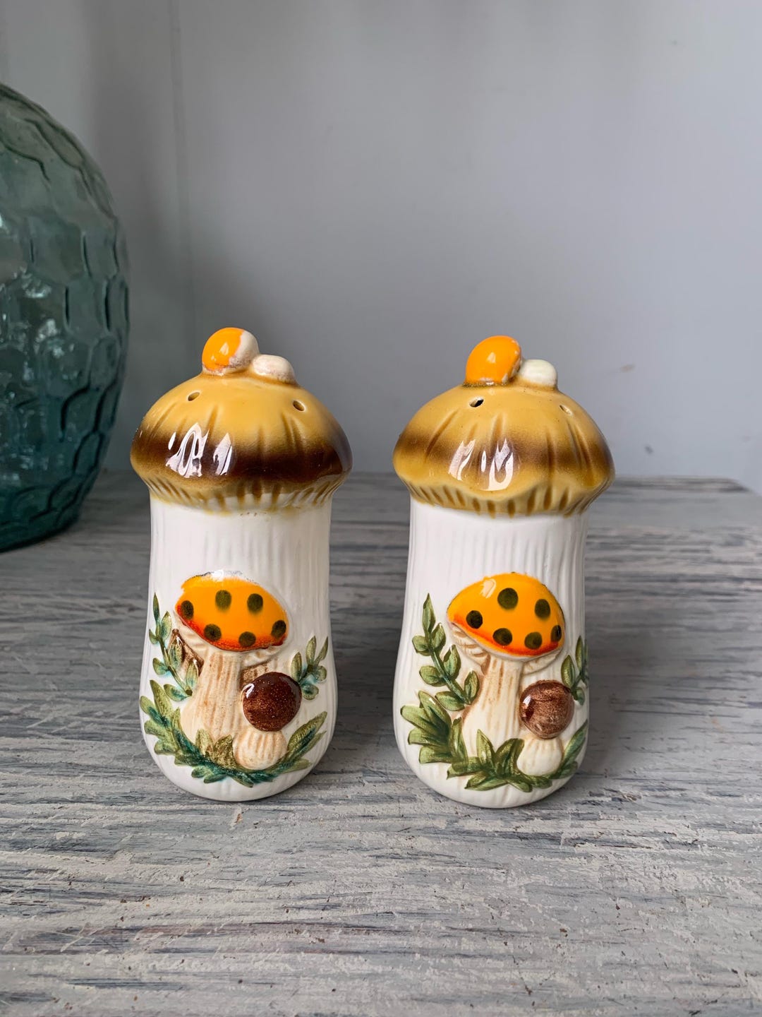 Vintage Sears Roebuck Merry Mushroom Salt & Pepper Shaker Set Vintage ...