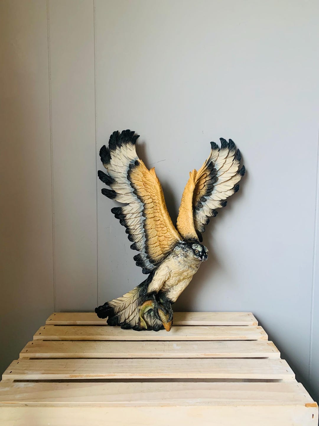 Bossons Fraser Art Osprey Fish Hawk Bird Sculpture Wall Hanging Decor ...