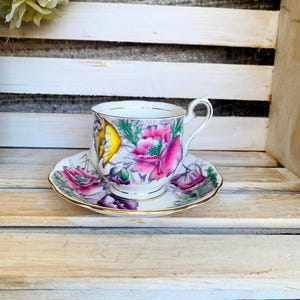 Royal Albert 'august' Flower of the Month 'poppy' Bone China - Etsy