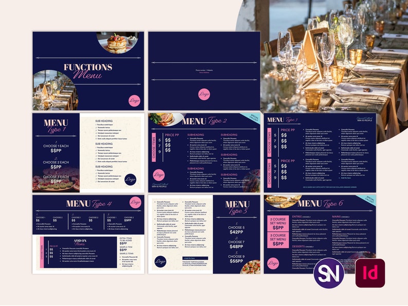 Landscape Functions Menu Template - Etsy
