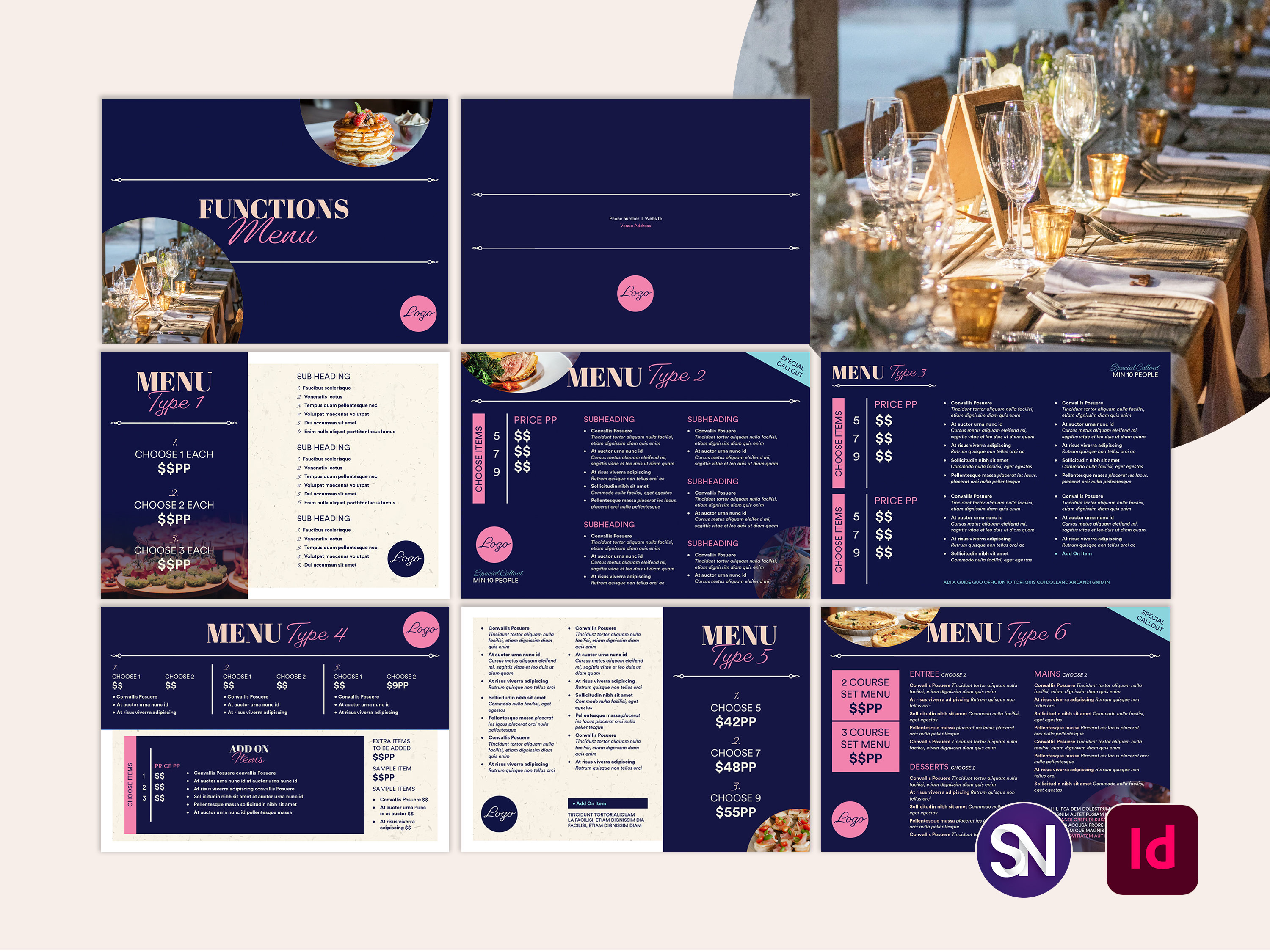 Landscape Functions Menu Template - Etsy