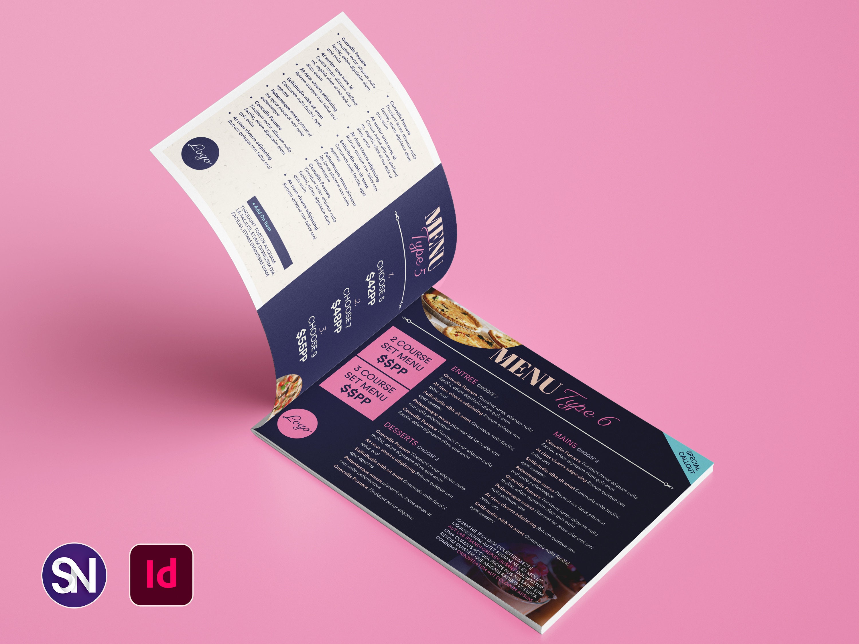 Landscape Functions Menu Template - Etsy