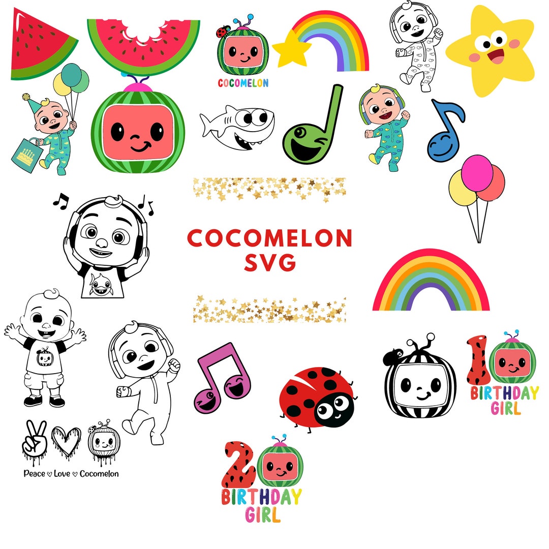 Cocomelon SVG Bundle-birthday Party Collection,shirt Design,cocomelon ...