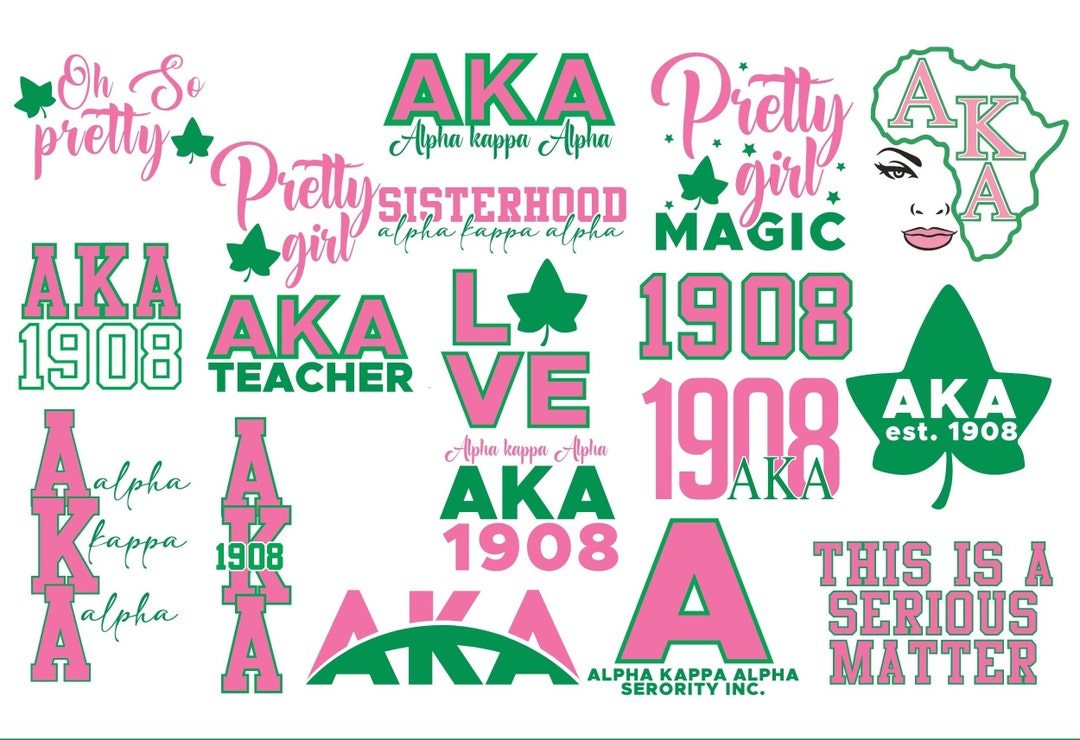 AKA Svg Alpha Kappa Alpha Sorority Svg Greek Letters PNG - Etsy UK