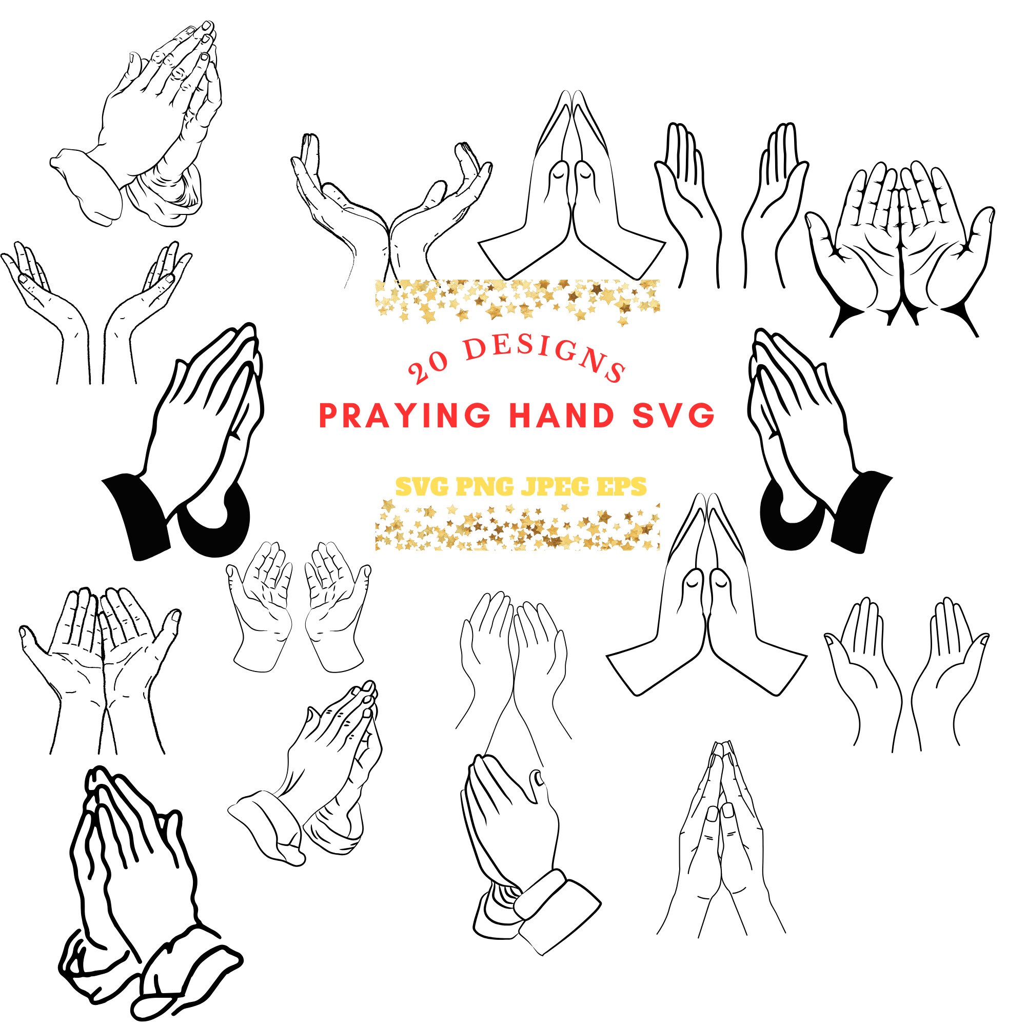 Praying Hands Svg, Religious Svg,prayer Svg, Prayers Svg, Praying Hand ...