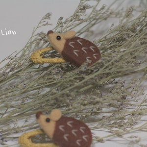 Baby Hair Clip Hedgehog HAND MADE Wool Hair Clip Toddler Girl and Adult ...