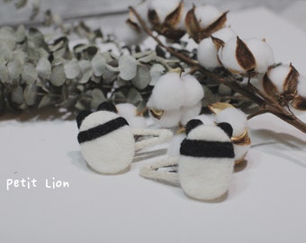 Baby Hair Clip Hedgehog HAND MADE Wool Hair Clip Toddler Girl and Adult ...
