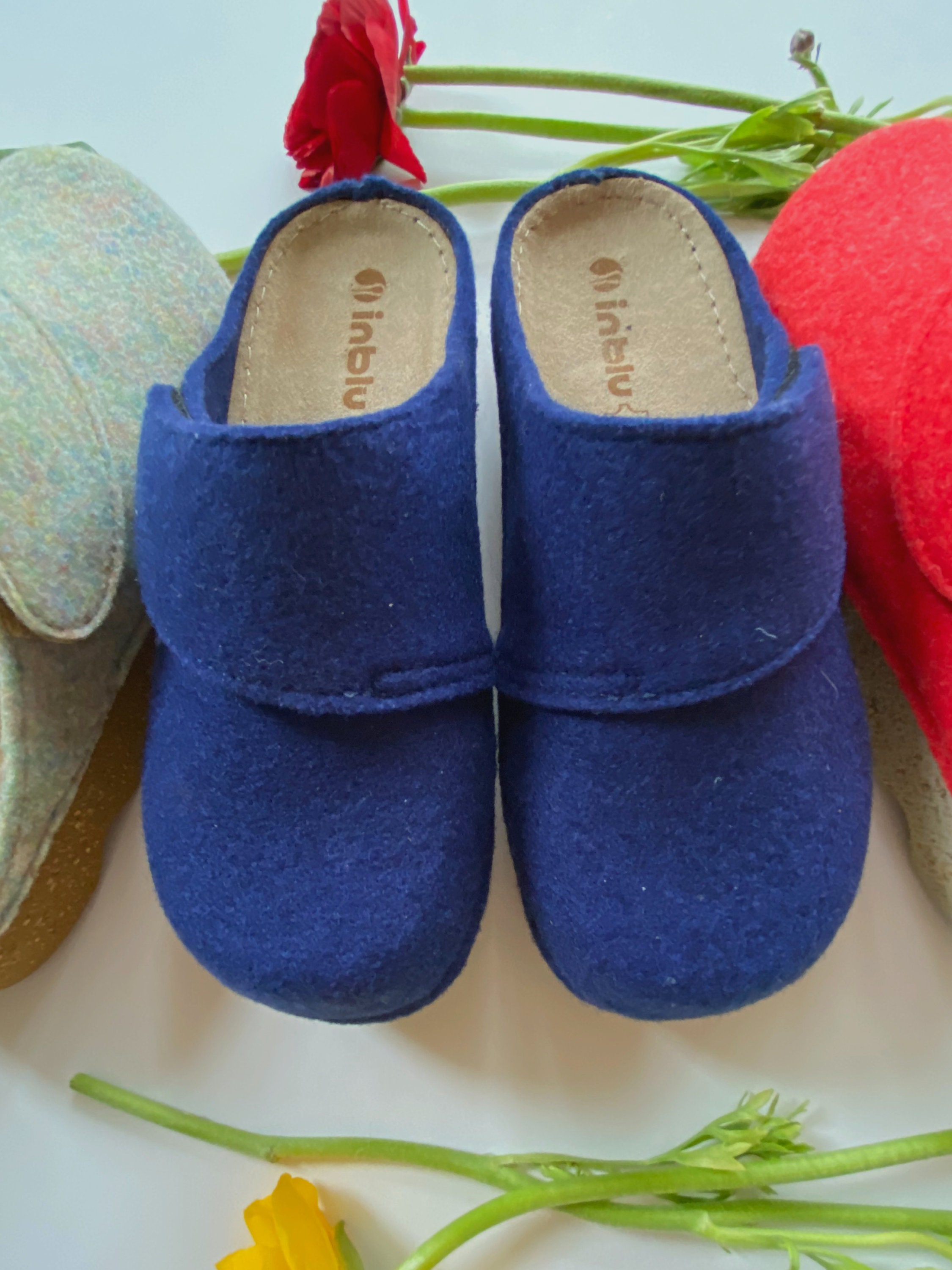 Womens Scandinavian Felt Clogs Blue Color Boho-style - Etsy