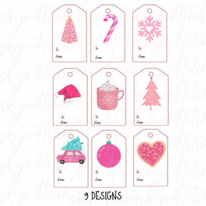 Printable Christmas Gift Tags, Gift Tags Digital Download, Handmade ...
