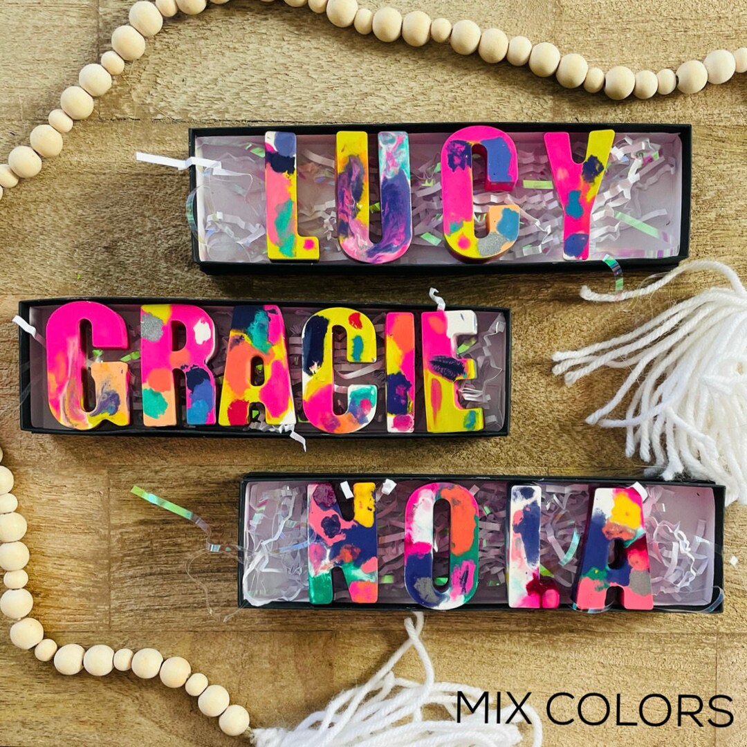 Custom Letter Crayons, Personalized Name Crayons - Etsy