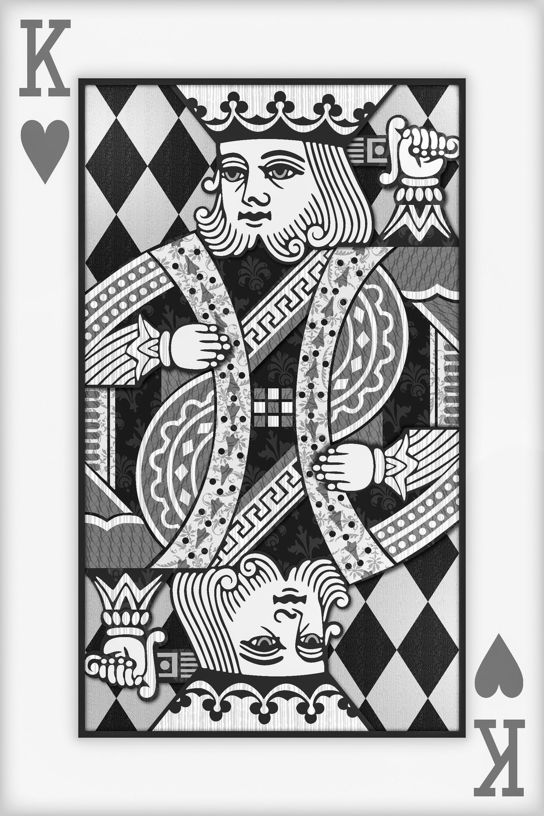 Playing Card Wall Art Playing Card Print Man Cave Decor - Etsy Hong Kong