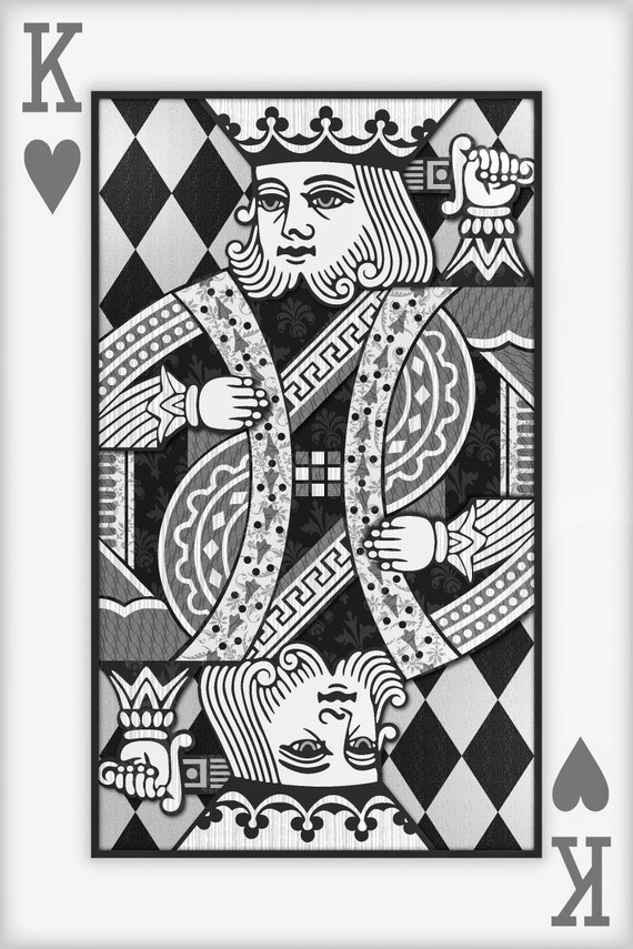 Playing Card Wall Art Playing Card Print Man Cave Decor | Etsy