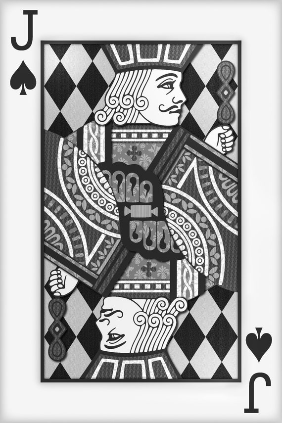 Playing Card Wall Art Playing Card Print Man Cave Decor | Etsy