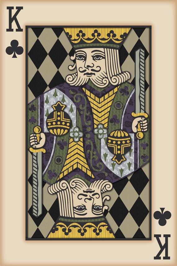 Playing Card Wall Art Playing Card Print Man Cave Decor | Etsy