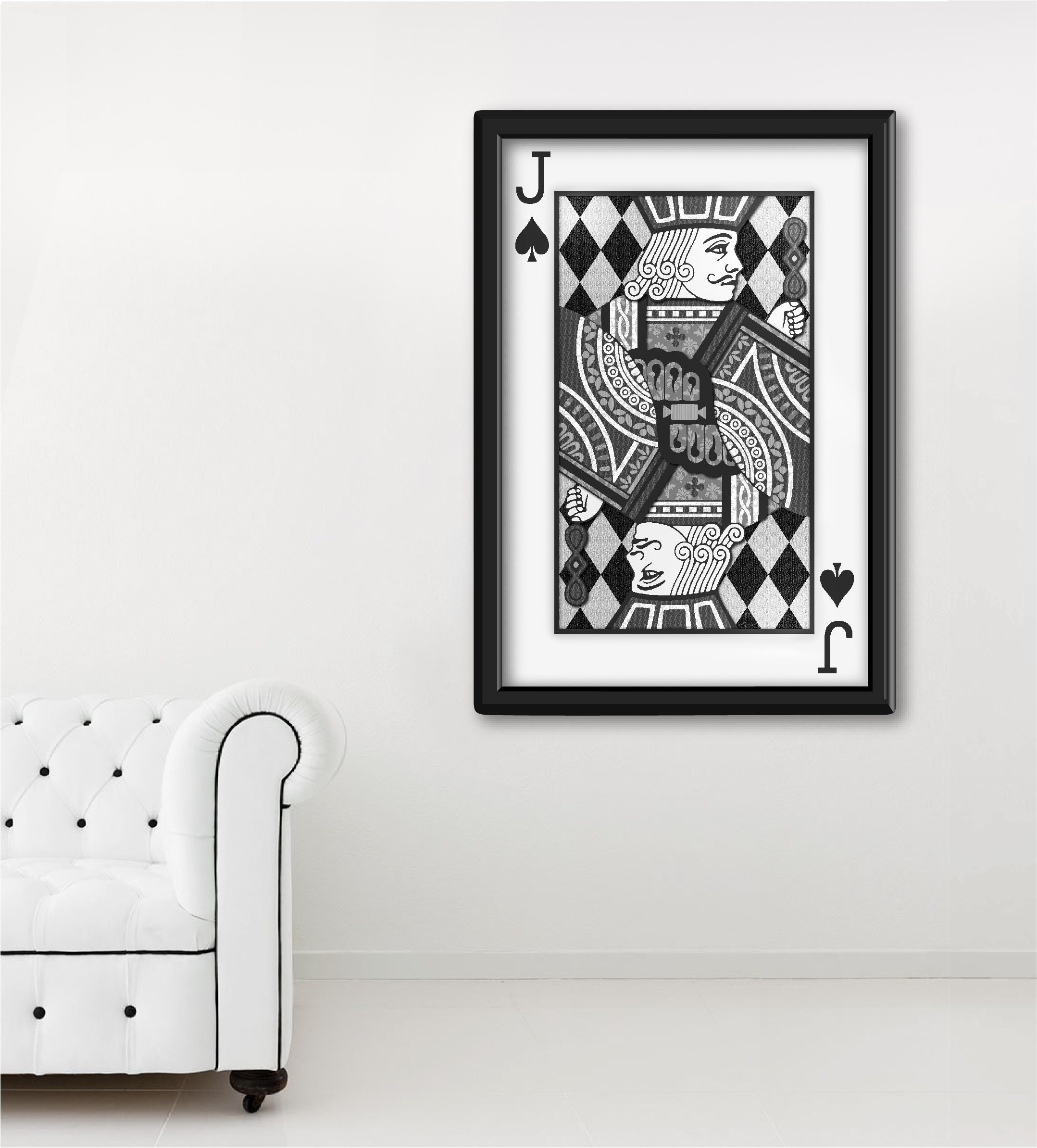 Playing Card Wall Art, Playing Card Print, Man Cave Decor, "jack of ...