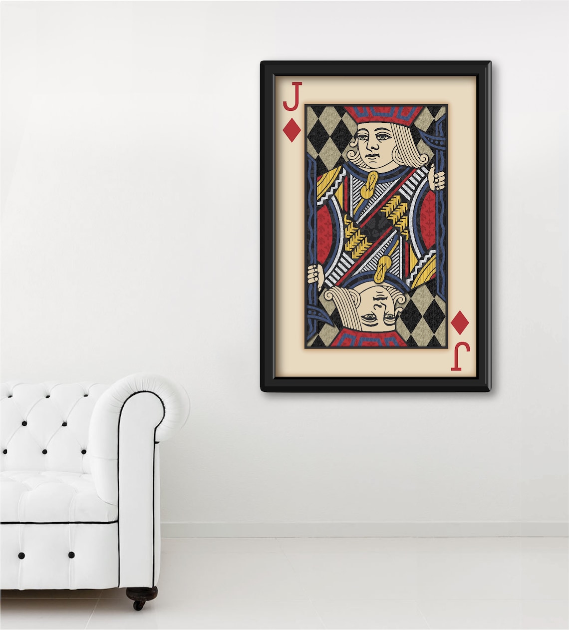 Playing Card Wall Art, Playing Card Print, Man Cave Decor, "jack of ...
