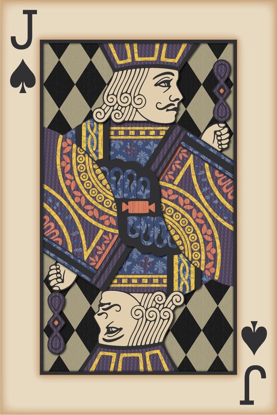 Playing Card Wall Art Playing Card Print Man Cave Decor - Etsy
