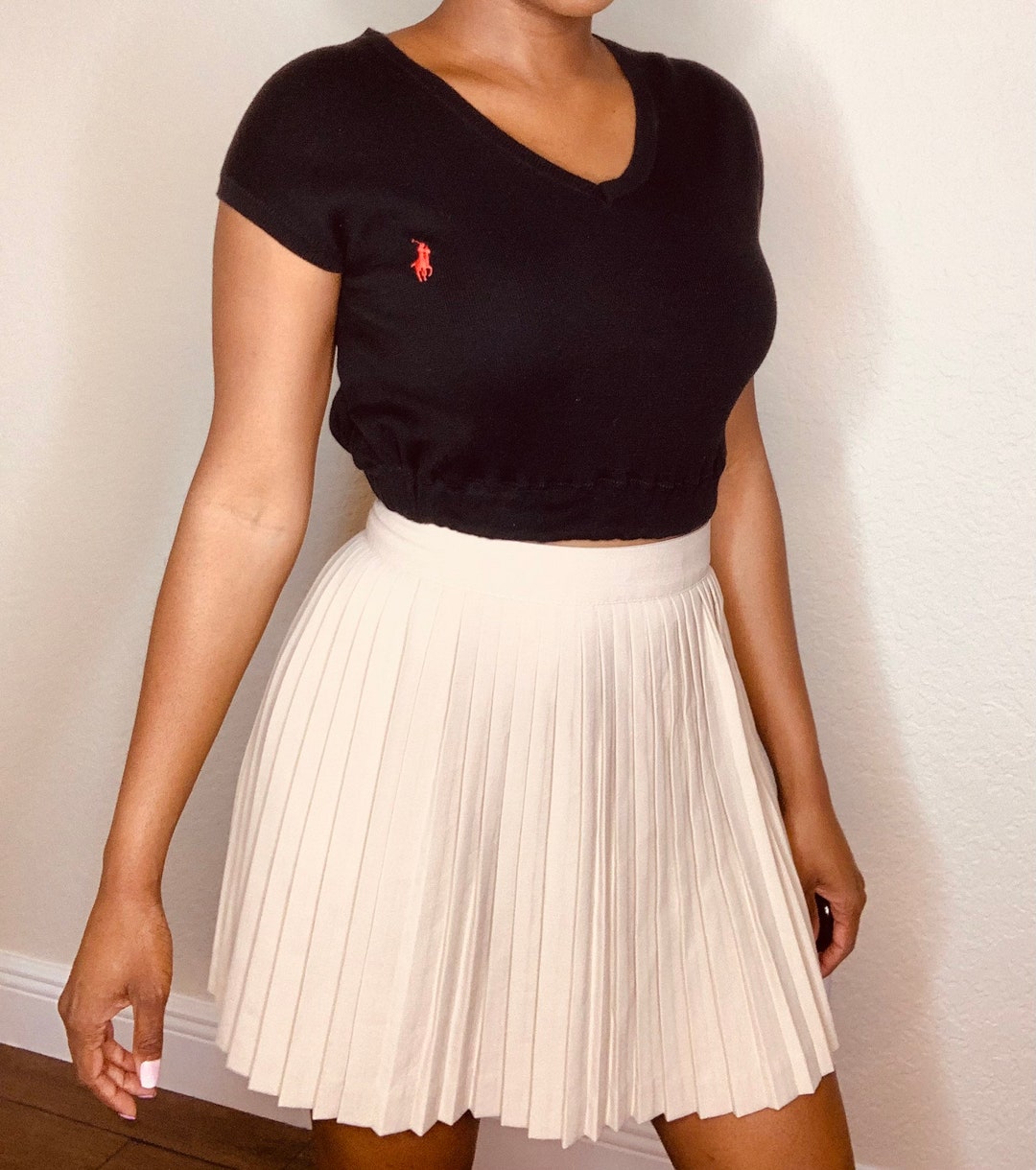 Ralph Lauren Preppy Crop Top Black and Red Crop Top - Etsy