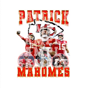 Patrick Mahomes 90's Style PNG for DTF & SUBLIMATION Files (high ...