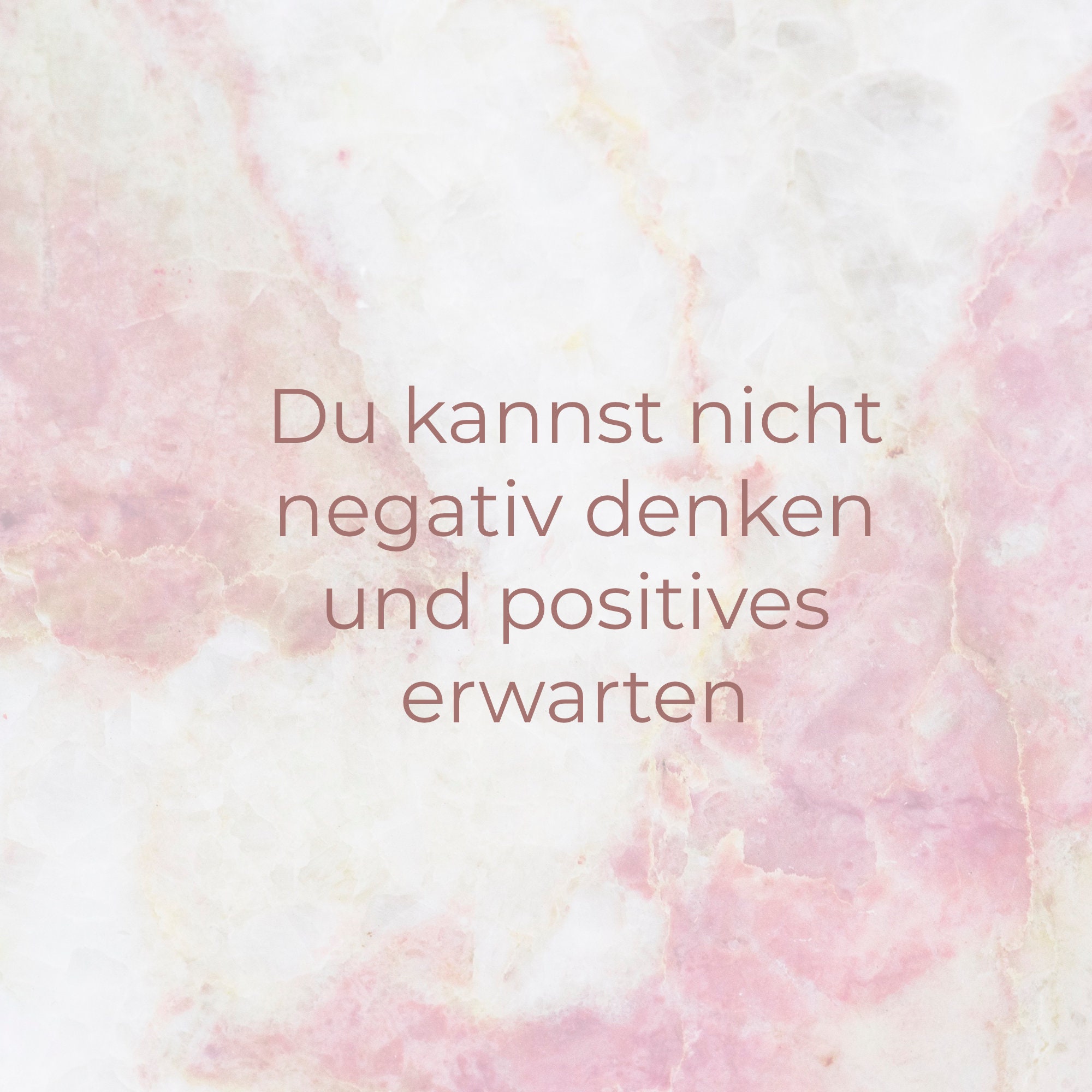 Du kannst nicht negativ denken und positives erwarten DIN A4 | Etsy