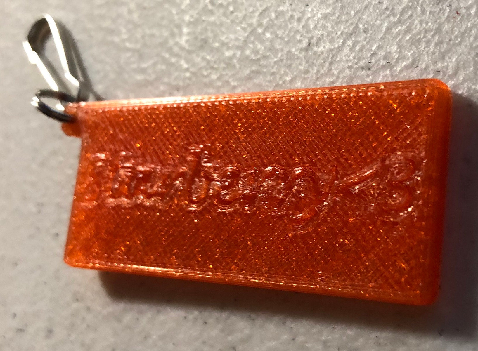 3D Printed Personalized Keychain pla/carbon Fiber PLA - Etsy