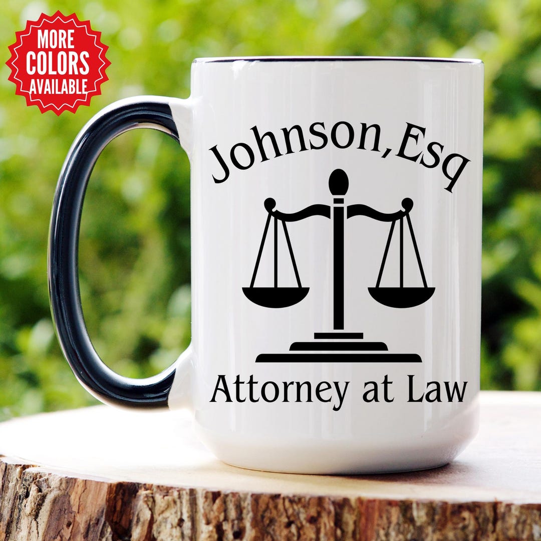 Lawyer Mug Personalized With Name, Custom Lawyer Attorney at Law, Law ...