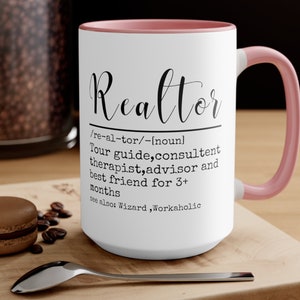 Realtor Definition Mug, Funny Realtor Coffee Mug, Real Estate Coffee ...