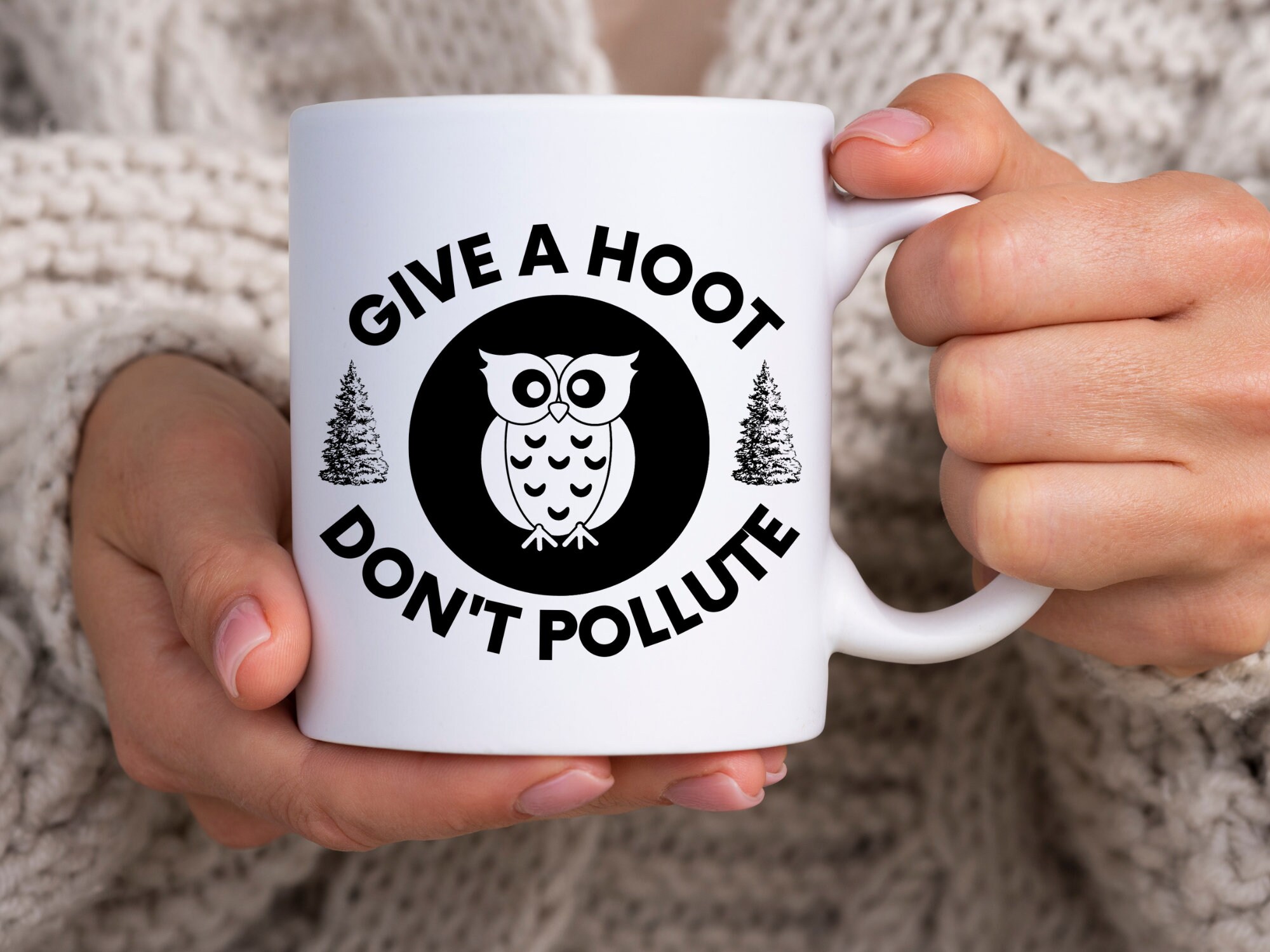 Save the Earth Give a Hoot Don't Pollute Climate | Etsy