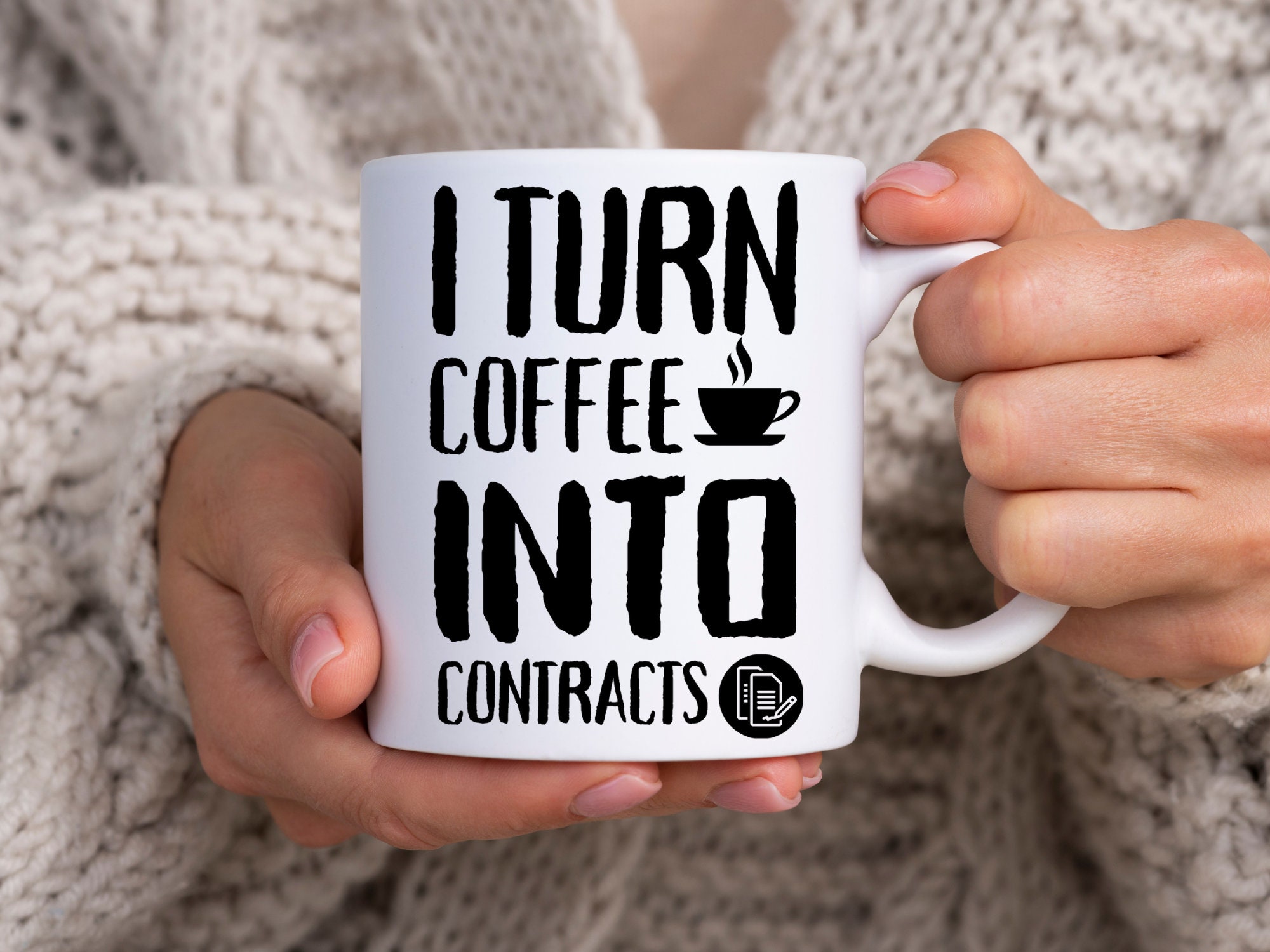I Turn Coffee Into Contracts Funny T Coffee Mugs T Etsy Uk