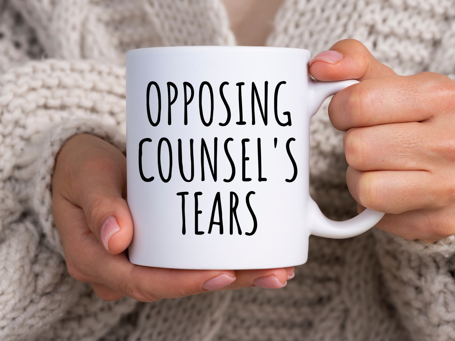 Opposing Counsel's Tears funny lawyer mug gift for | Etsy