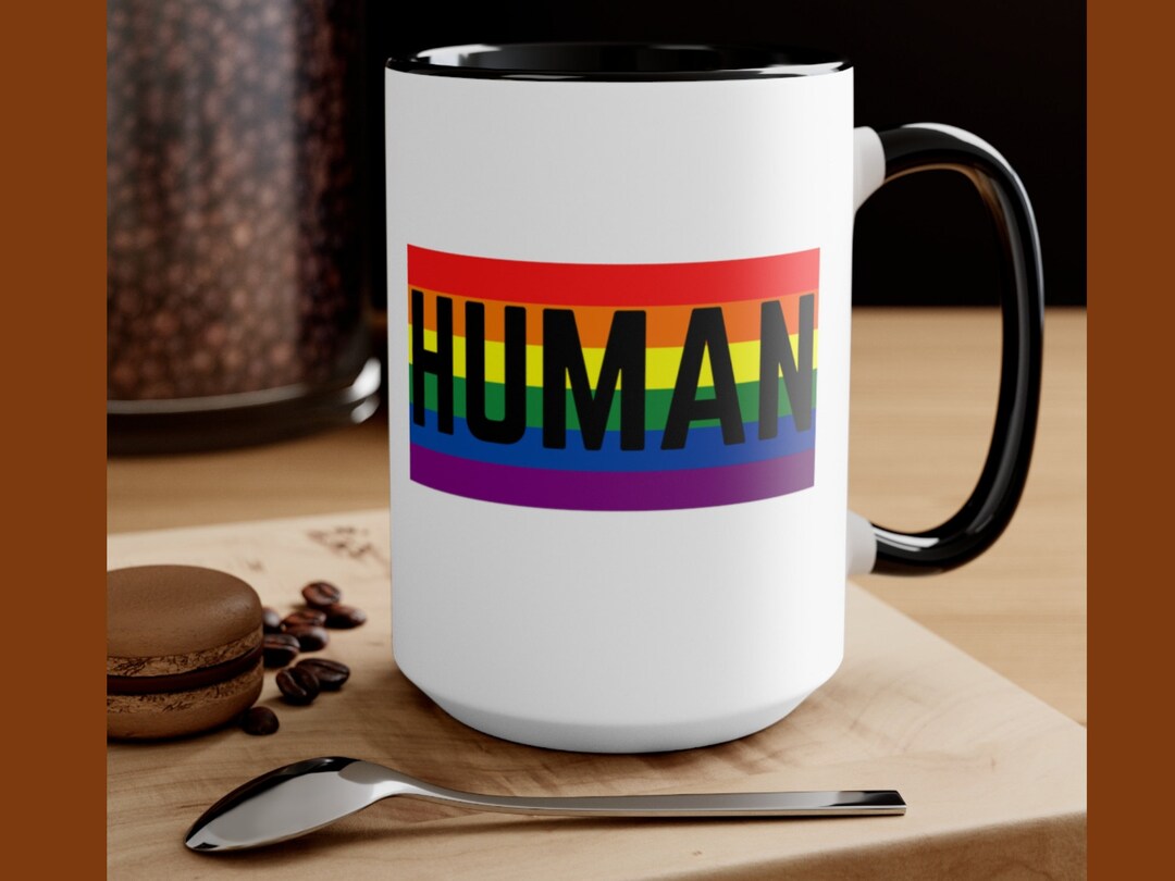 LGBT Flag Mugs, Human Pride Mugs, Gay Pride Flag Mugs, Bisexual Mugs ...