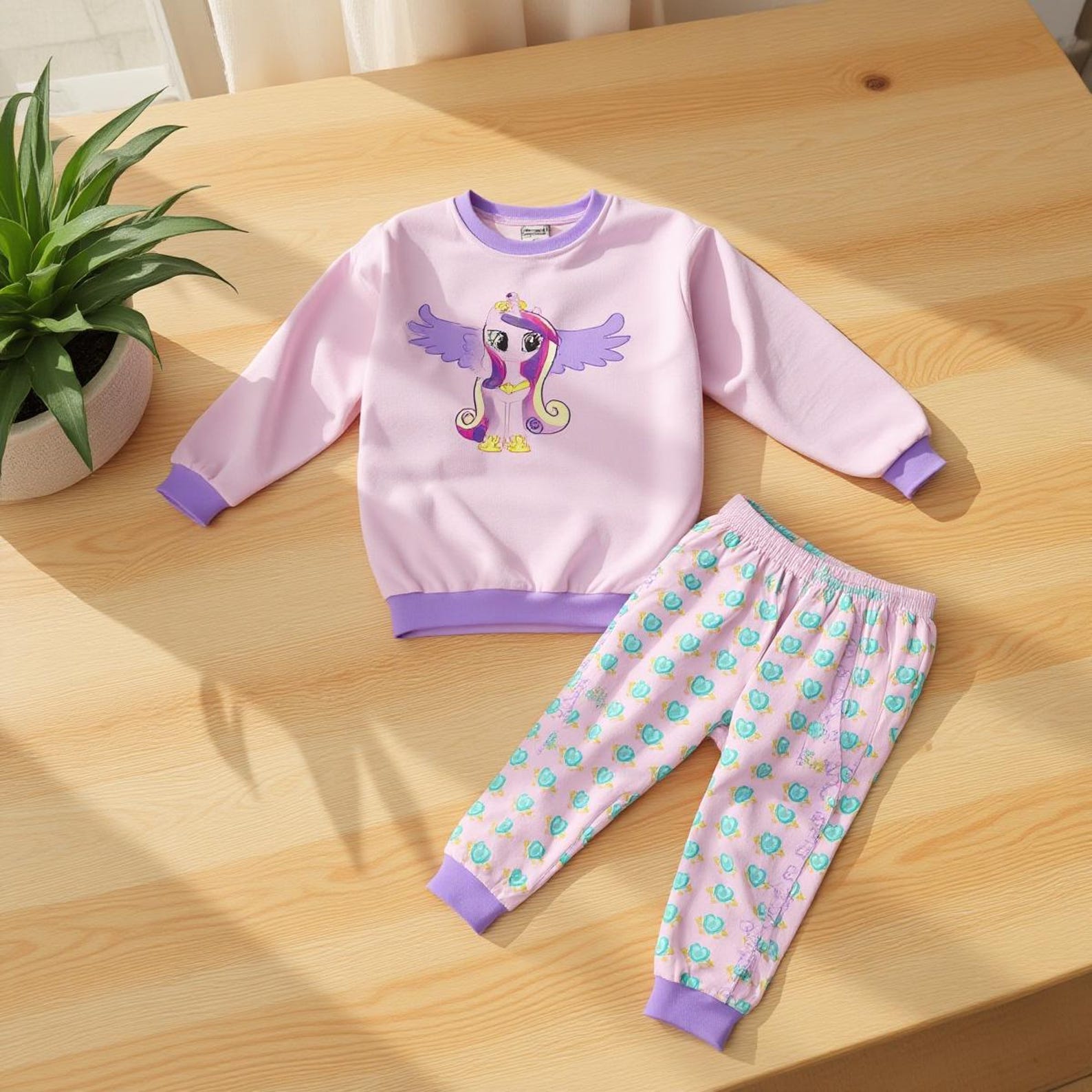 Pink Princess Pony 2 Piece Jammies With Cuffs - Etsy