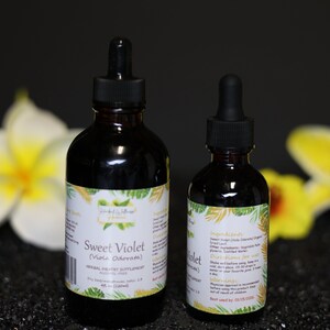 Sweet Violet (viola Odorata) Organic Dried Leaf Herbal Tincture Alcohol ...
