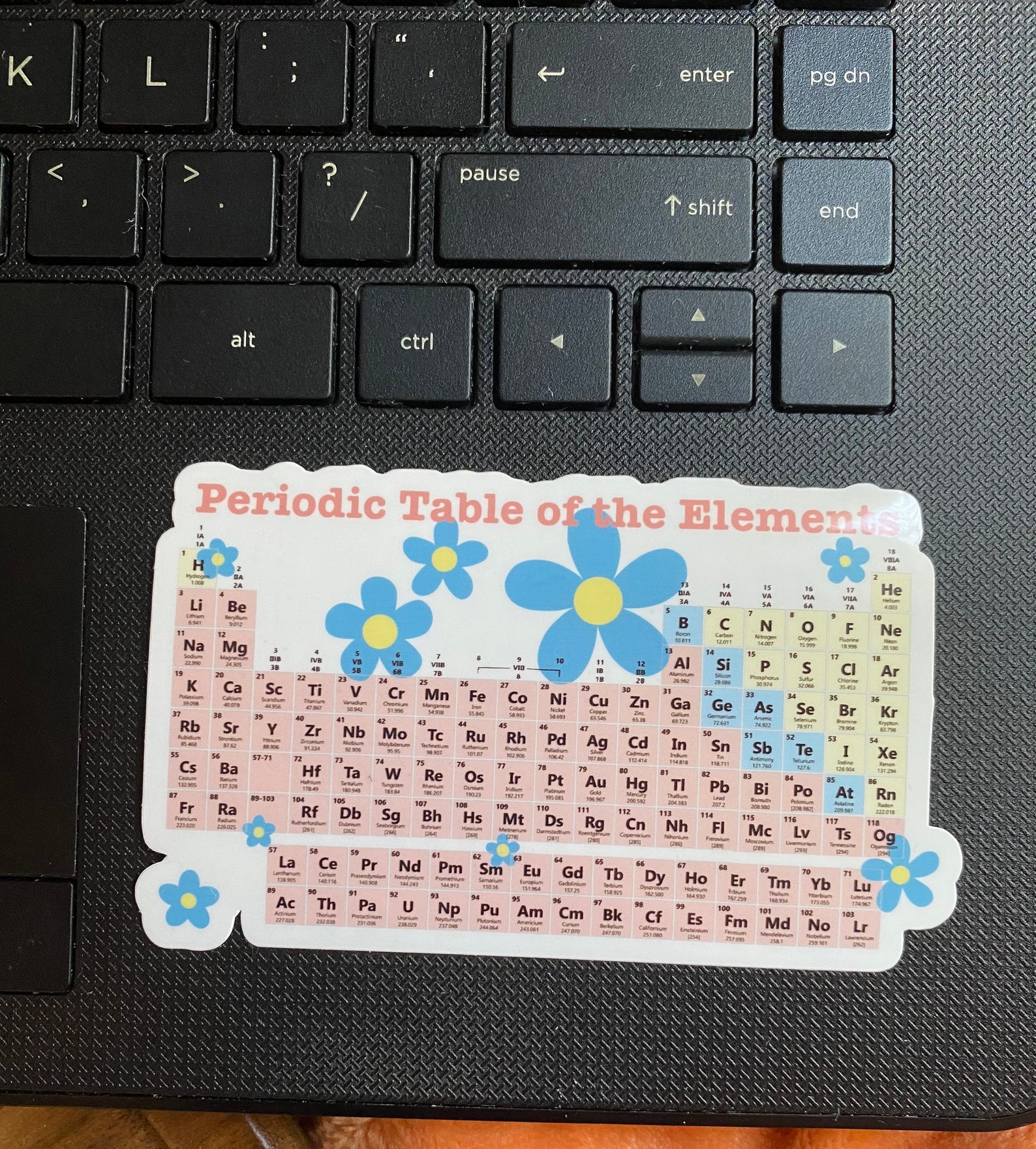 Waterproof Periodic Table Sticker Science Stickers Women - Etsy
