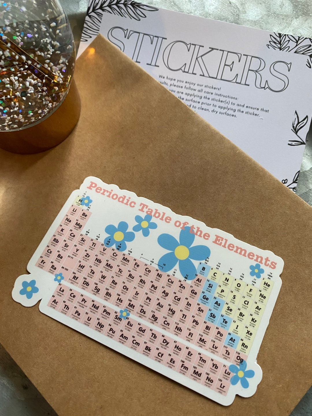 Waterproof Periodic Table Sticker Science Stickers Women in Stem Gift ...