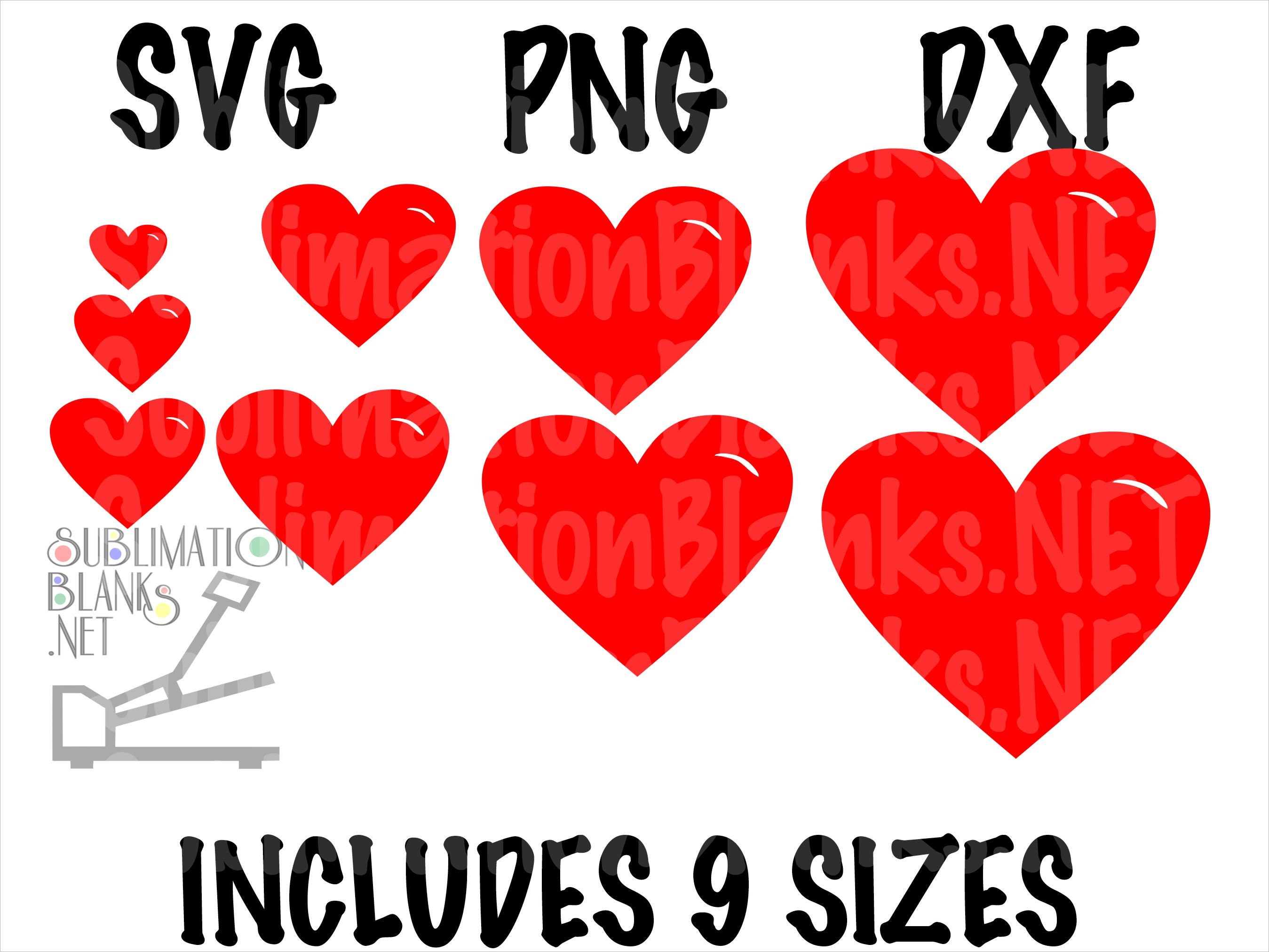HEART SVG Heart Png Dxf Heart Clipart Sublimation Designs - Etsy