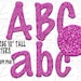 HOT PINK GLITTER Png Font Png Sublimation Designs Downloass Letter ...