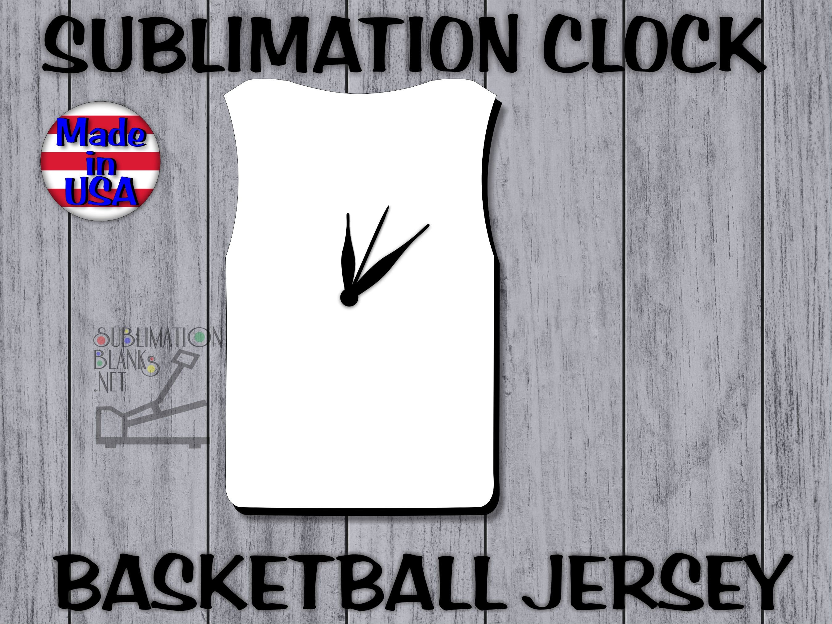 BASKETBALL Jersey CLOCK FACE Sublimation Blanks Unisub Photo - Etsy