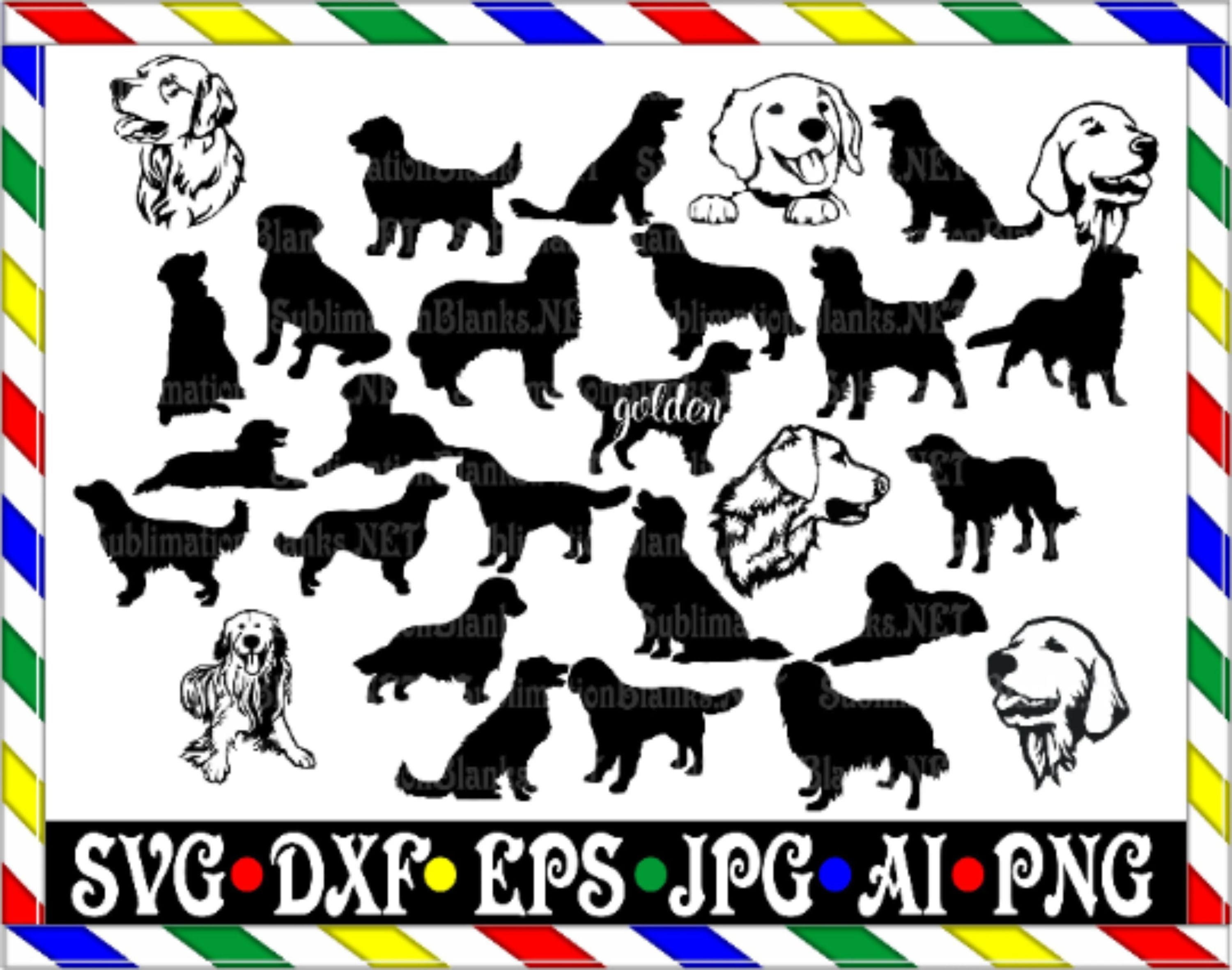 Retriever SVG, Golden Retriever SVG, Dog Silhouette Svg, Cut Files ...