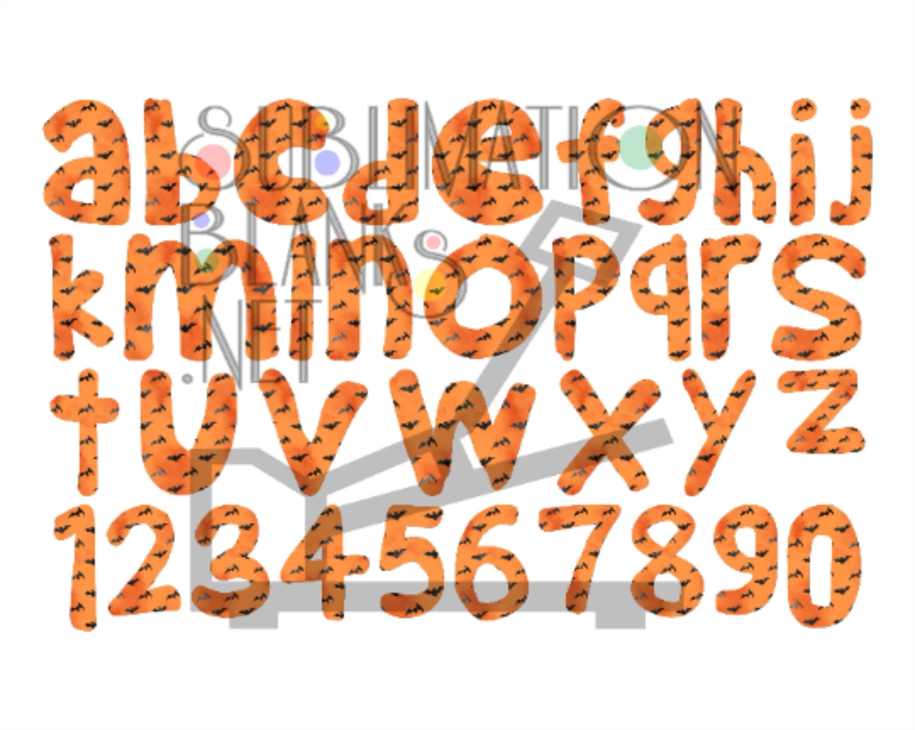 HALLOWEEN SVG Png ALPHABET Sublimation Designs Downloads | Etsy